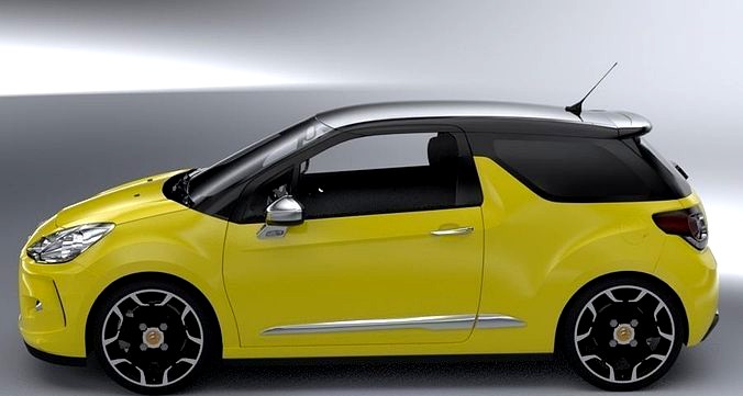 Citroen DS3 Dsport Plus turbo coupe sports car 3d model