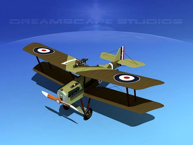RAF SE5A Fighter V07 3d model