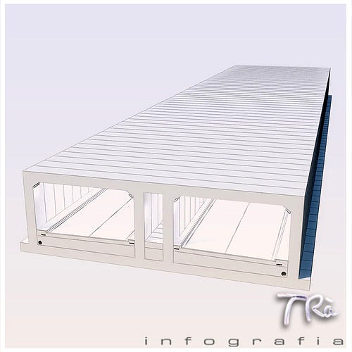 D TYPE DOUBLE TUNNEL SECTION 3d model