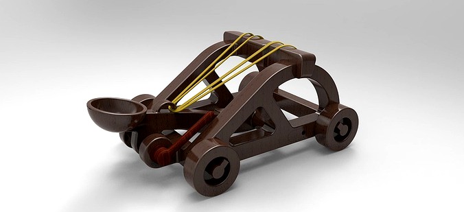 Desktop Catapult 3d model