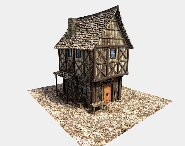 medieval village house 3d model
