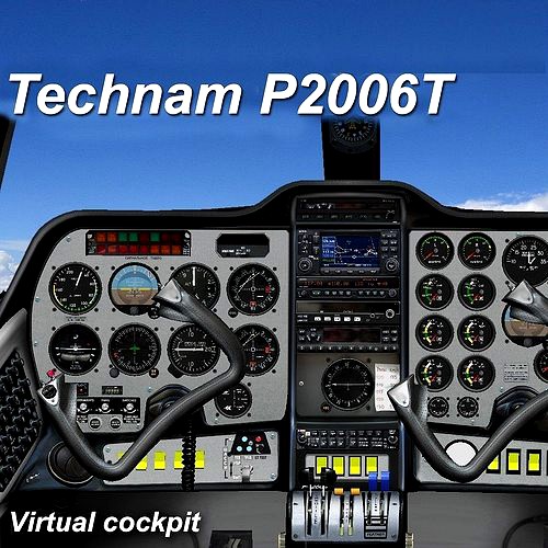 Tecnam P2006T Virtual Analog Cockpit 3d model