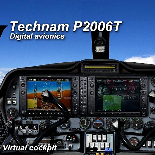 Tecnam P2006T Virtual Digital Cockpit 3d model