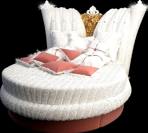 Ornate Round Bed Alta Moda Chic 101 3d model