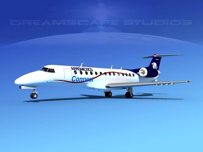 Embraer ERJ-135 Aero Mexico 3d model