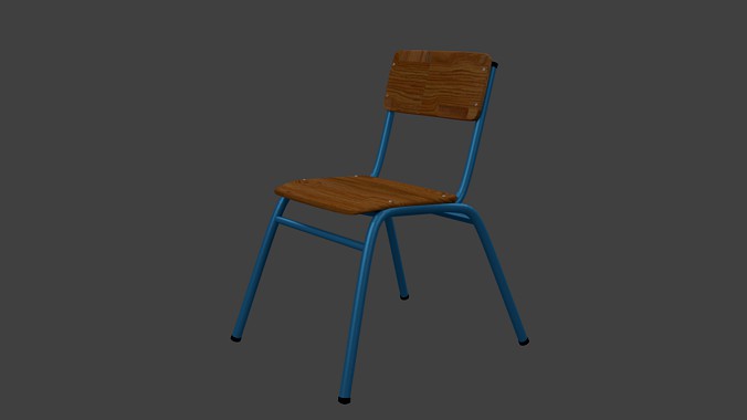 School Chair 3d model