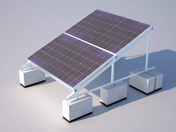 Solar Installation accurate and actual construction detail 3d model
