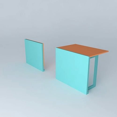 Folding type laptop table 3d model