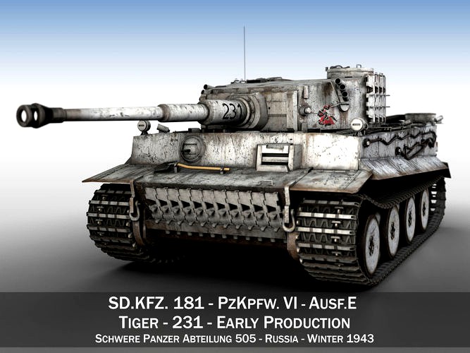 Panzer VI - Tiger - 231 - Early Production 3d model