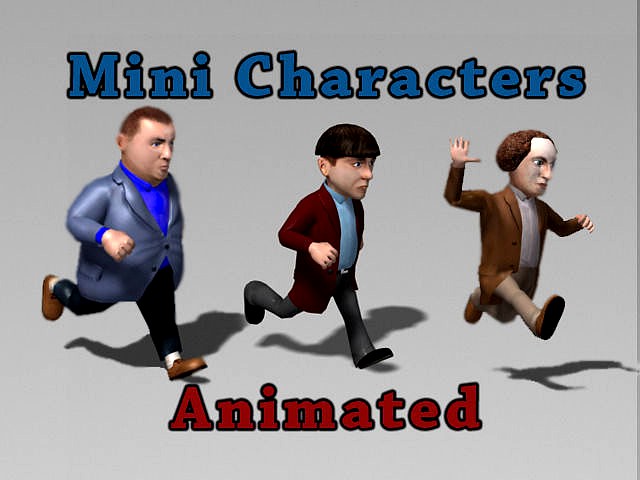 Mini Characters Pack 3d model