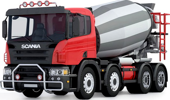 Scania Concrete Mixer 3d model