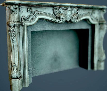 Fireplaces - low poly 3d model