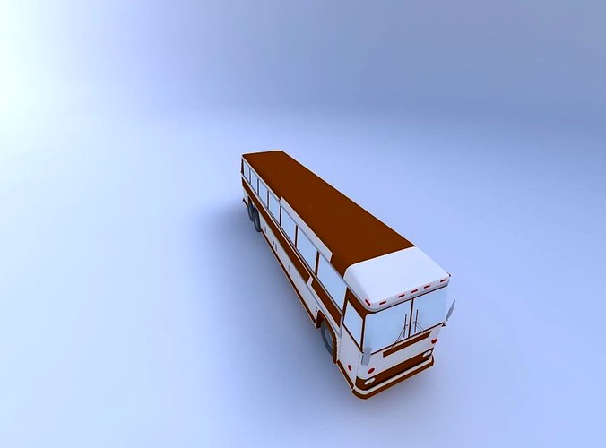 Dual Axle Bus 3d model