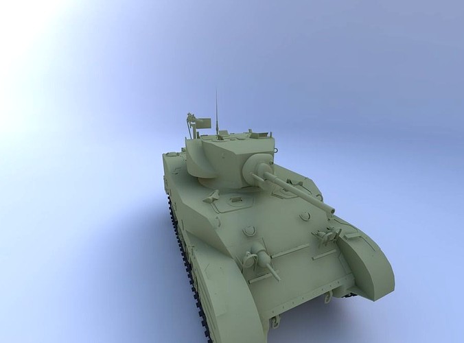 M5A1 Stuart Tank 3d model