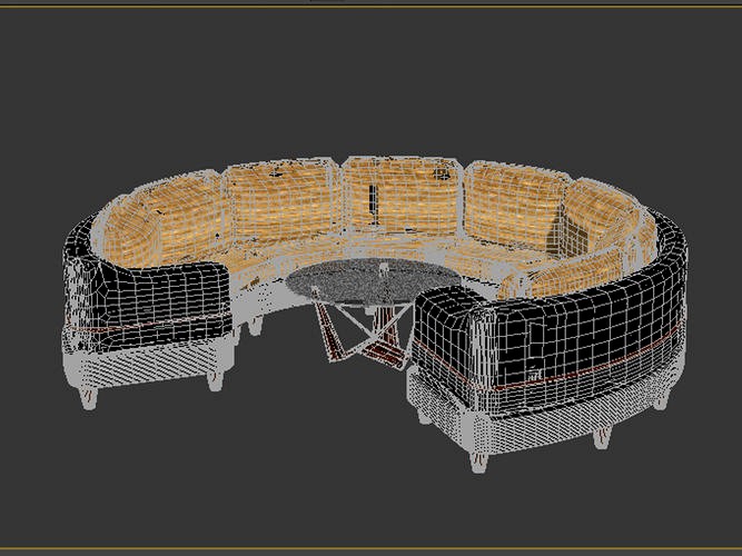 circular sofa 3d model
