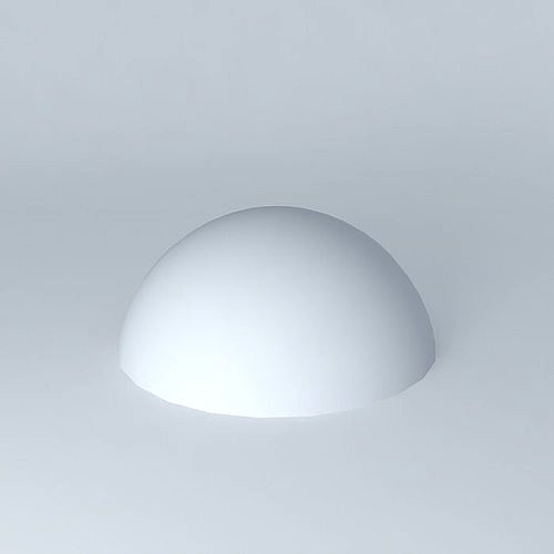 demi sphere demie lune sphere Half sphere half moon sphere pleine 3d model
