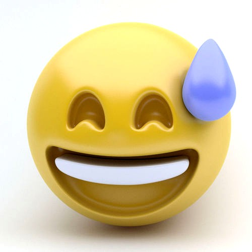 Emoji sweet smile 3d model