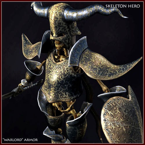 Skeleton Hero Warlord 3d model