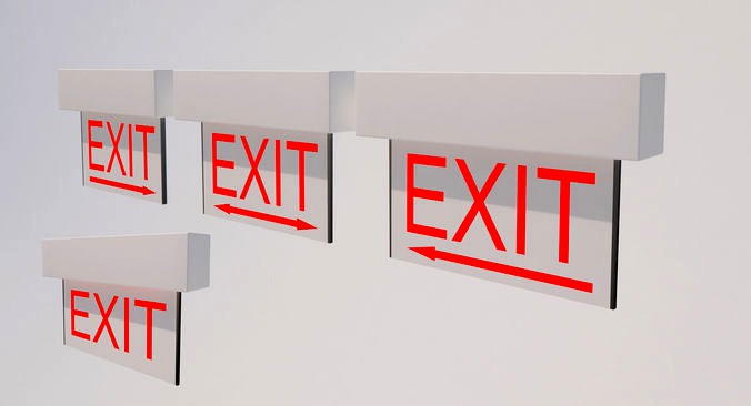 Exit Signs-001 3d model