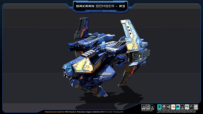 BAKRAN Bomber R3 Spacecraft 3d model