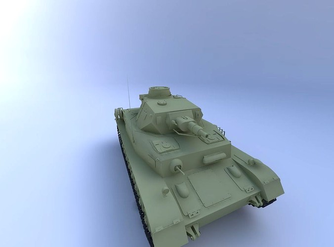PzKpfw IV Ausf. F1 Tank 3d model