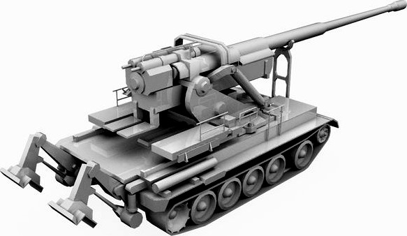 M-1978 Koksan 170 mm self-propelled gun 3d model