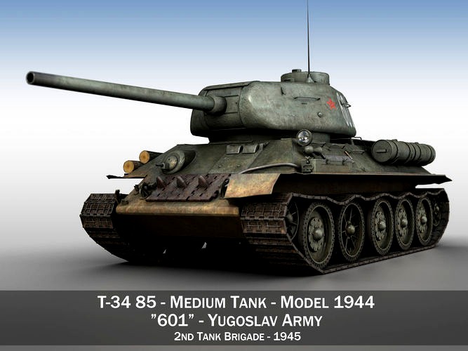 T-34 85 - Soviet medium tank - 601 3d model