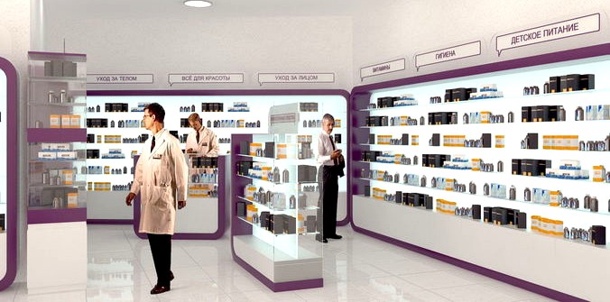 Pharmacy shop 3d model