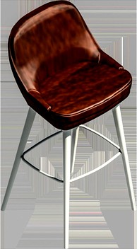 Restaurant stool model Revit 3d
