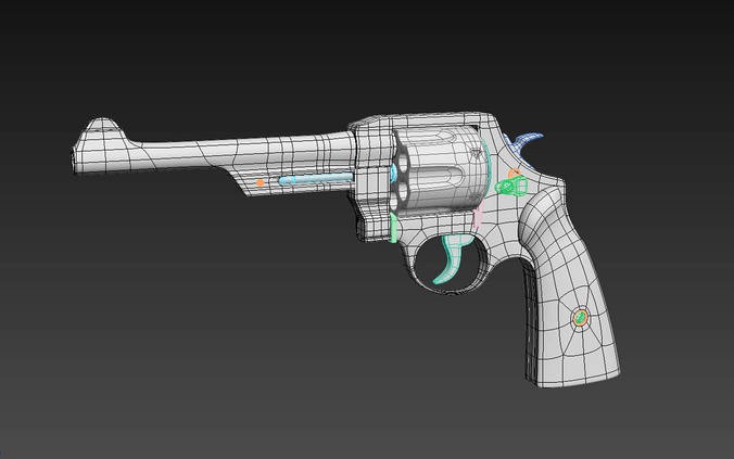 Revolver Gun 3d model