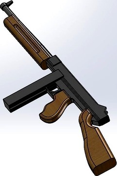 Thompson machine gun 3d model