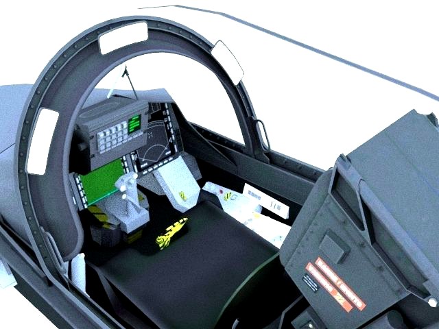 JAS-39 Gripen Cockpit 3d model