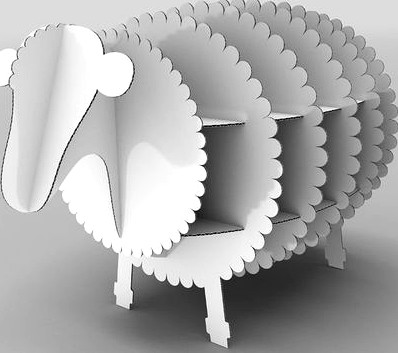 Lamb Cardboard 3d model