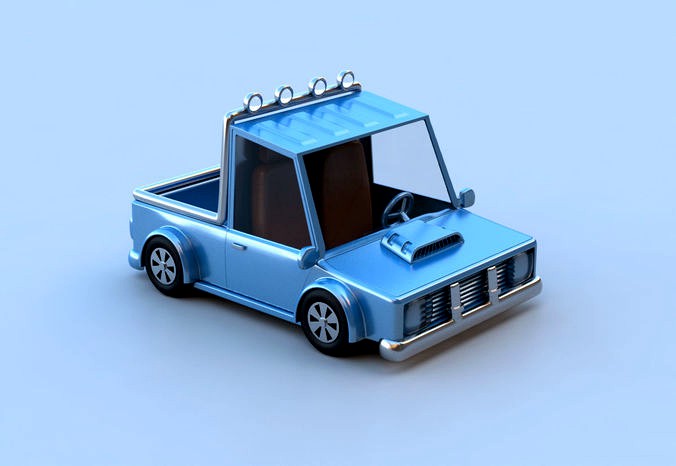 Cartoon car 3d model