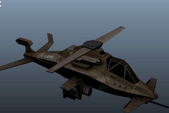 Helicopter Gunship 3d model