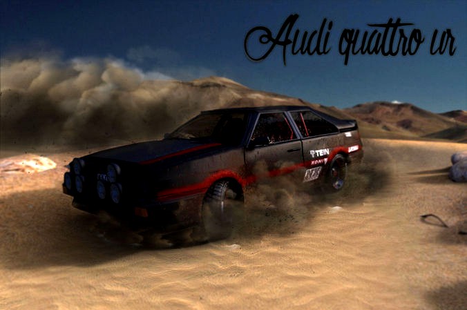 Audi Quattro 80s rally car 3d model