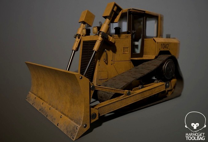 Construction Track Dozer 3d model