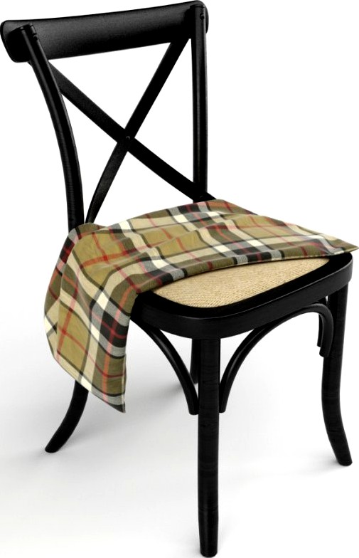 Cross Back Chair 3D Model