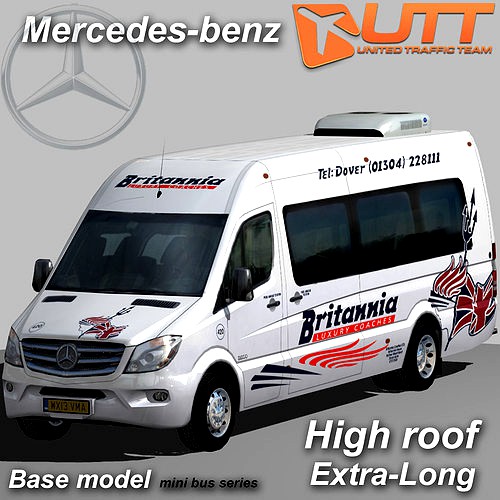 Mercedes Sprinter 2015 Britannia minibus 3d model