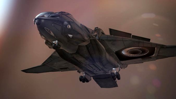 The Quinjet - Game Mesh 3d model