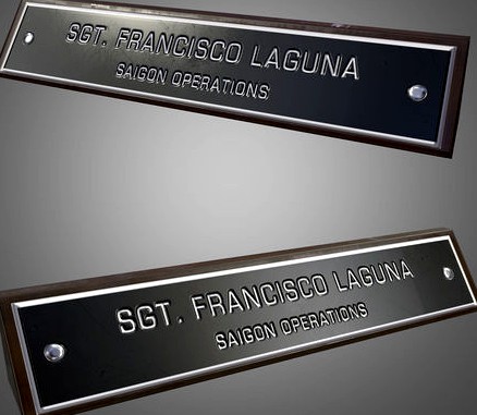 Desk Name Plate - Game Ready 3d model