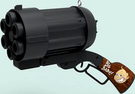 Big Baby Revolver from the movie Hellboy 2 The Golden Army 2008 3d model