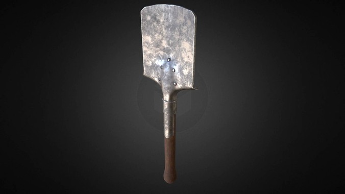 WW1 German Trench Shovel asset 3d model