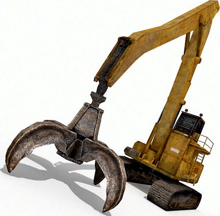 Crawler Grab Crane 3d model