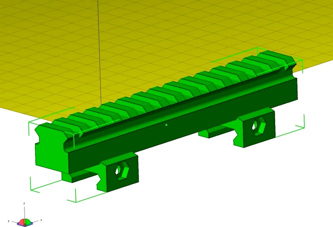 picatinny riser mount | 3D model
