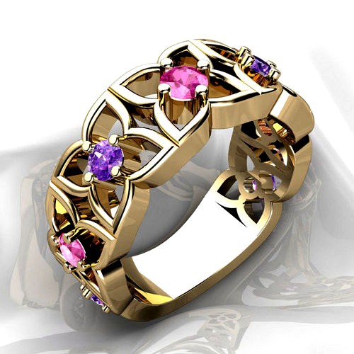 Flower Ring - THREE varieties | 3D model