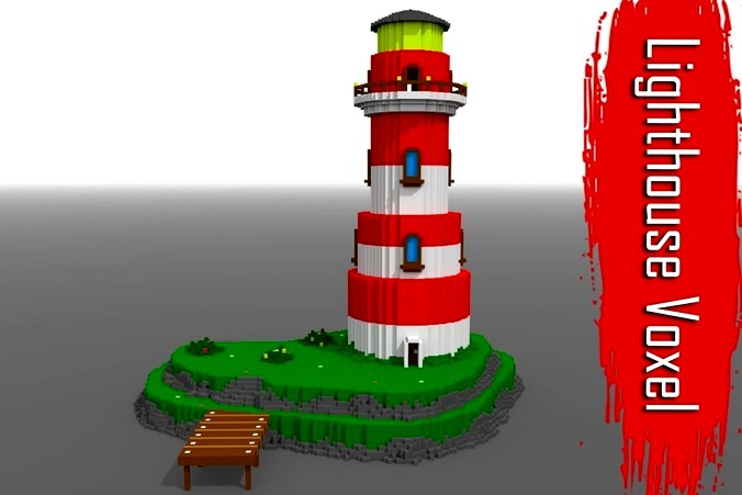 Voxel Lighthouse 3d model