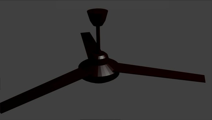 Simple low poly ceiling fan 3d model