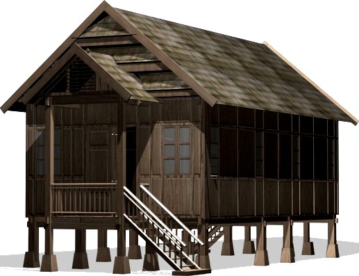 Makassar bugis traditional house 3D Model