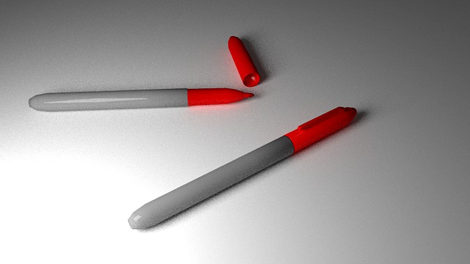 Red Marker 3d model